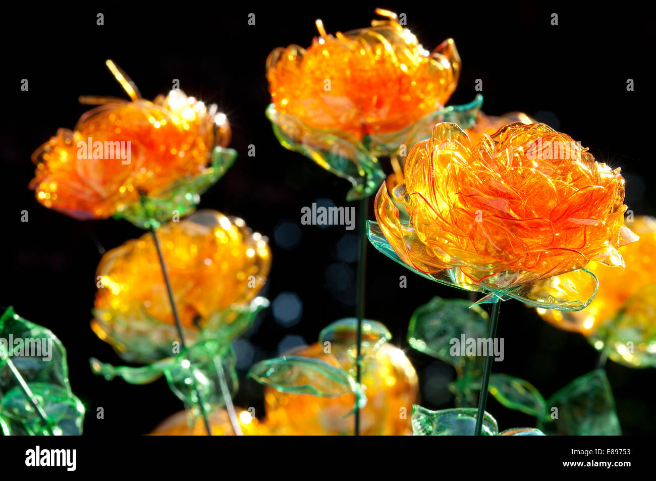 Flowers Made From Plastic Bottles Recycled Plastic Stock Photo - Alamy