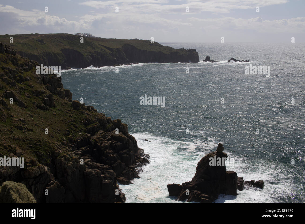 Land's End, the southwestern tip of mainland England, Cornwall, UK ...