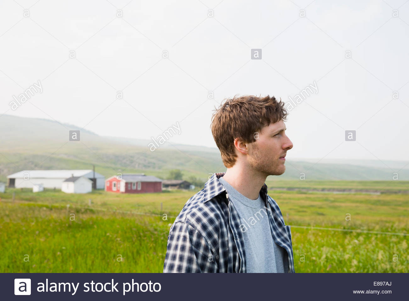 Man countryside pensive hi-res stock photography and images - Alamy