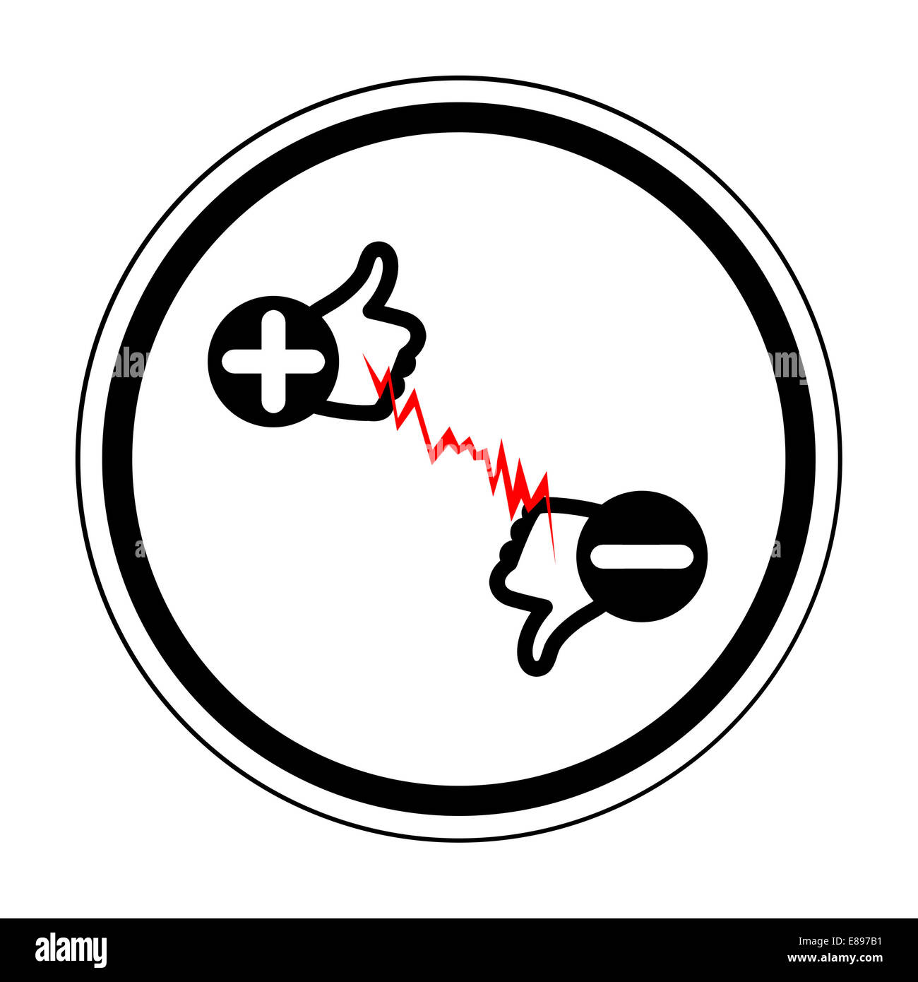 Composition on positive and negative. White background. It is isolated ...