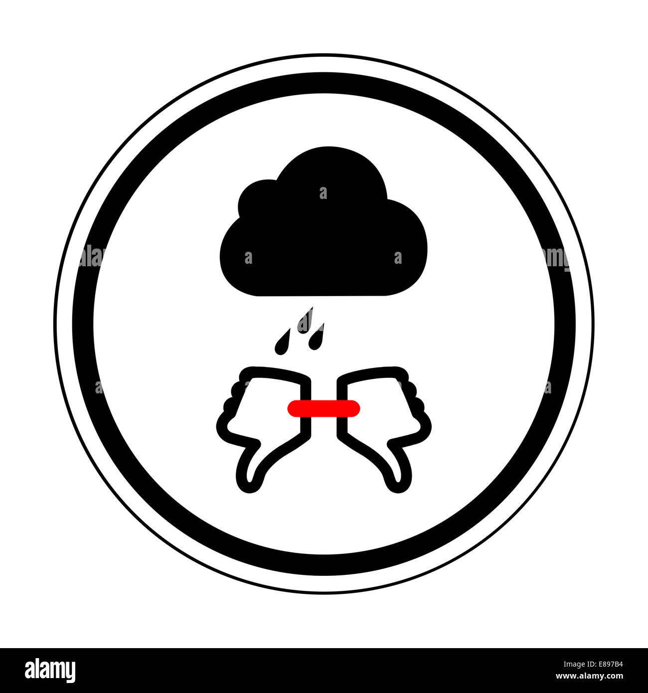 Composition on positive and negative. White background. It is isolated ...
