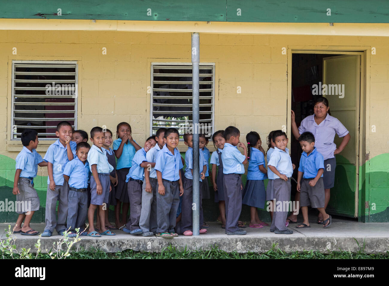 Children at a school in Belize, Travel to Belize Stock Photo - Alamy