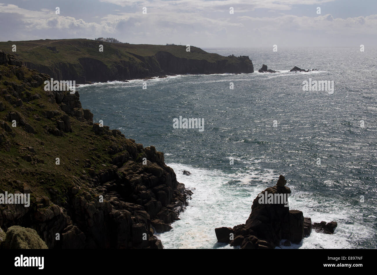 Lands End The Southwestern Tip Of Mainland England Cornwall Uk
