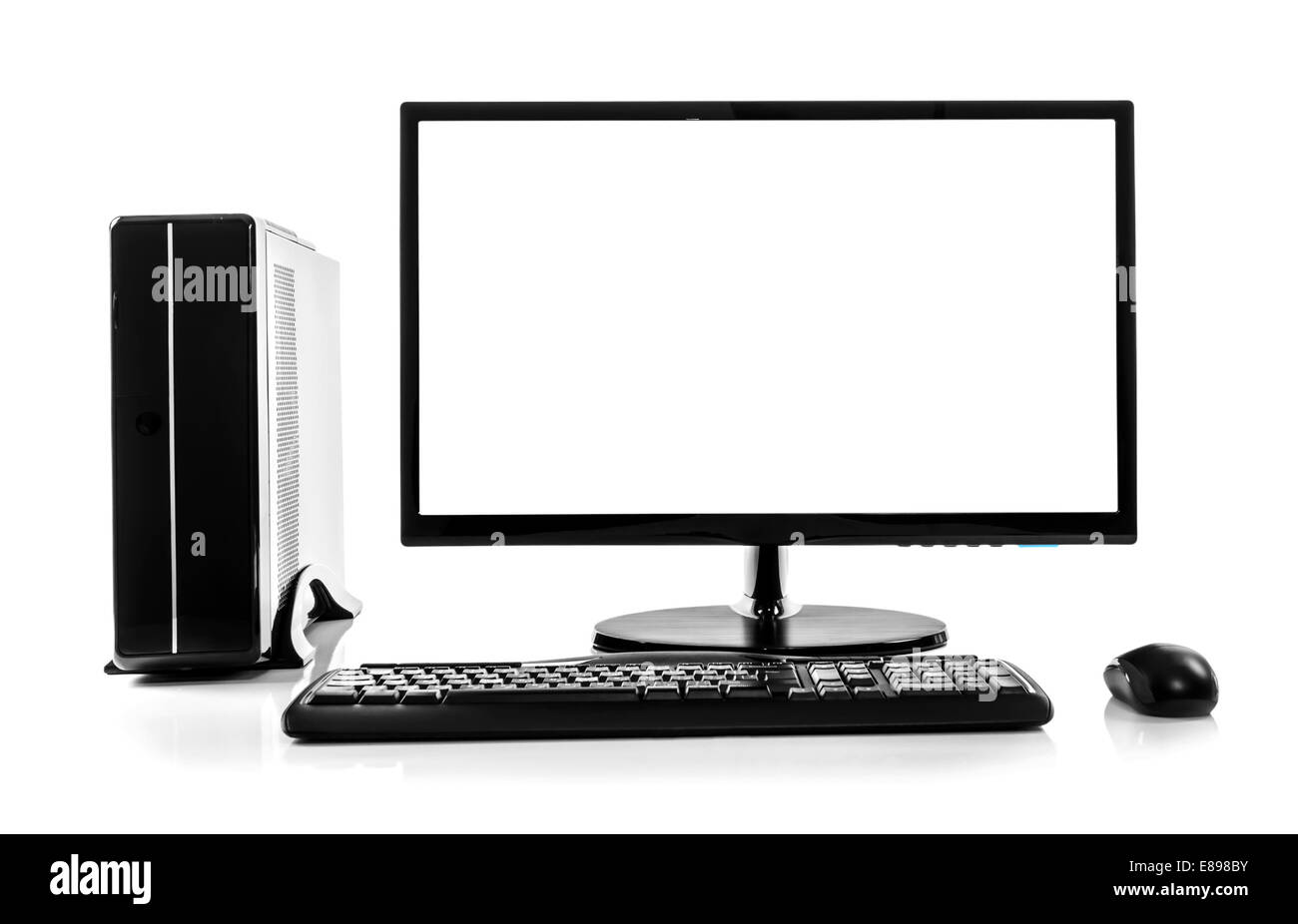 Desktop computer isolated on a white background Stock Photo - Alamy
