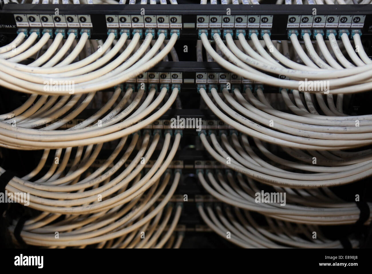 Dubai, United Arab Emirates, MFS cables in a datacenter Stock Photo - Alamy