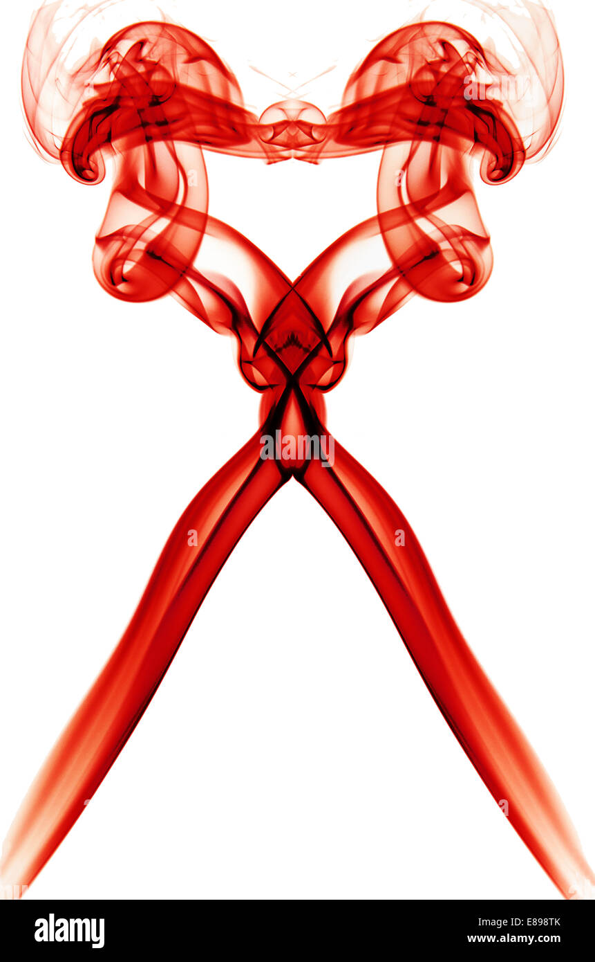 Devilish Love Abstract Red Smoke Stock Photo - Alamy
