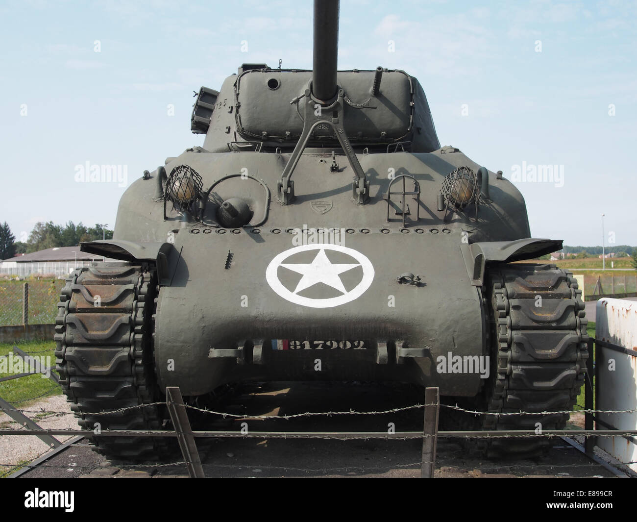 A Sherman tank positioned at the Hartmanns Willerkopf Casemate 35-3 in ...