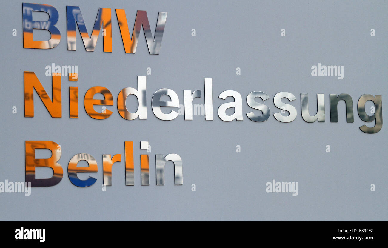 Berlin, Germany, writing the BMW branch in Berlin Stock Photo - Alamy