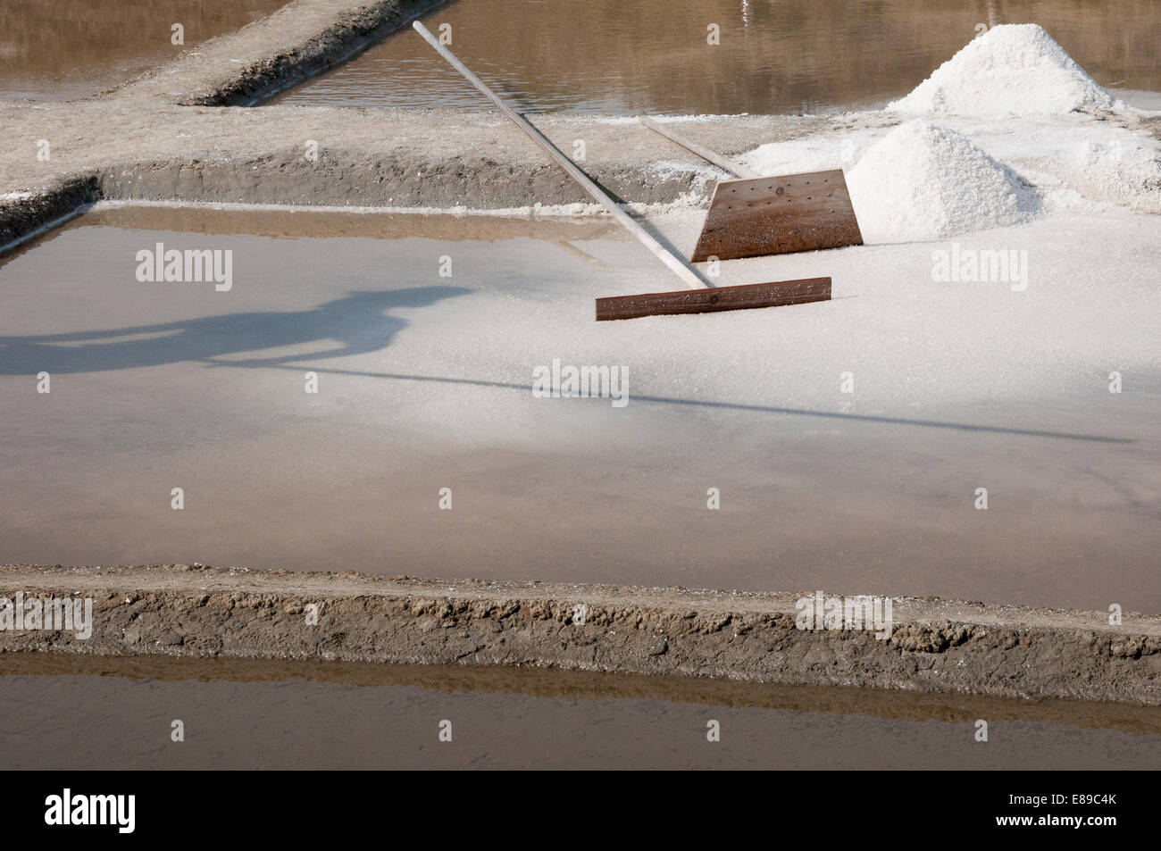 Salt Drying at a Salt Marsh, Vendee, France Stock Photo - Alamy
