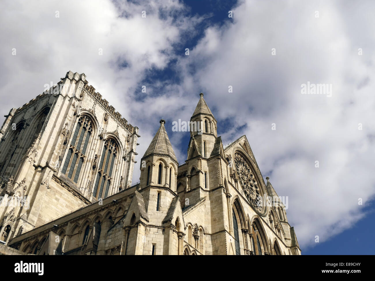 Postcard view of York Minster Rose window. York, North Yorkshire ...