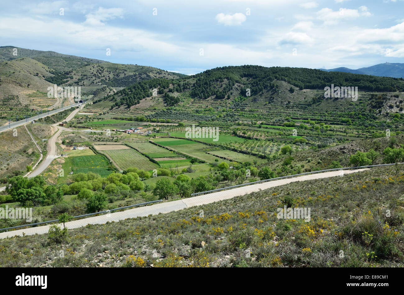 Spring view of the Spanish region Aragon Stock Photo - Alamy