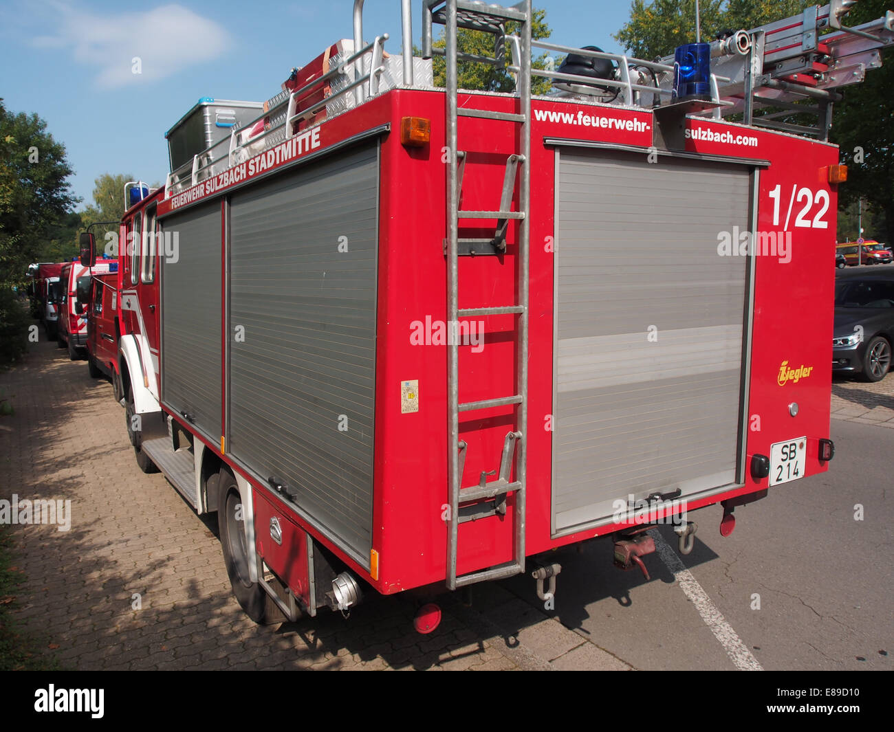 The Mercedes Benz Ziegler fire engine of the Freiwillige Feuerwehr ...