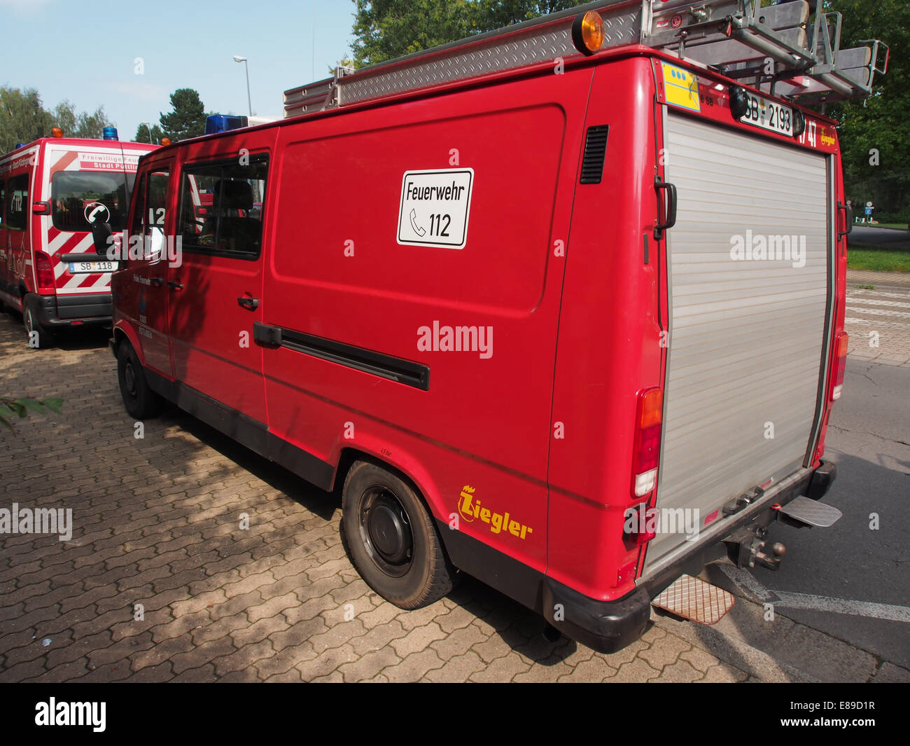 A Mercedes 310 fire engine, used by the Freiwillige Feuerwehr ...