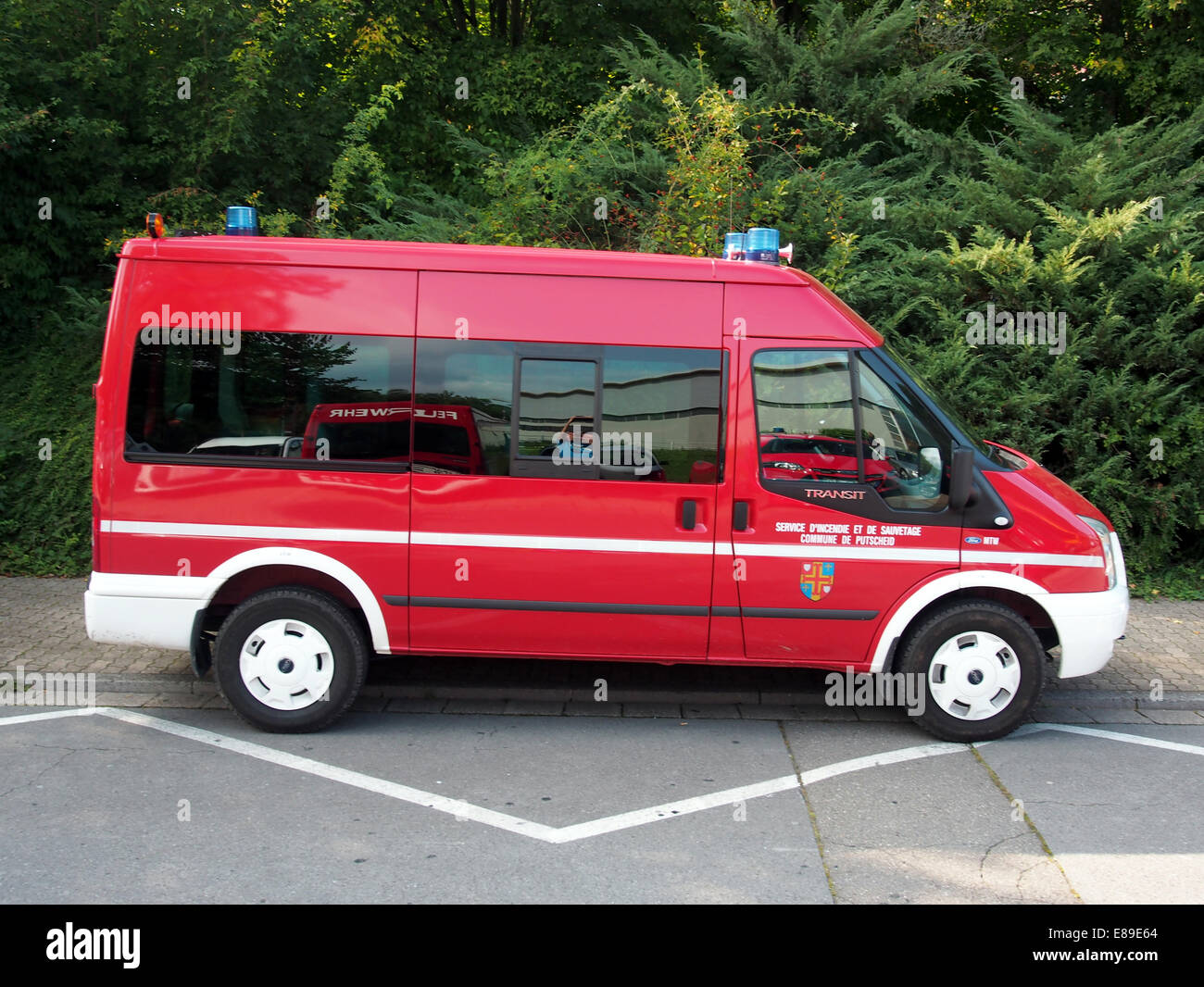 The Ford Transit, serving the fire and rescue department of the Commune ...