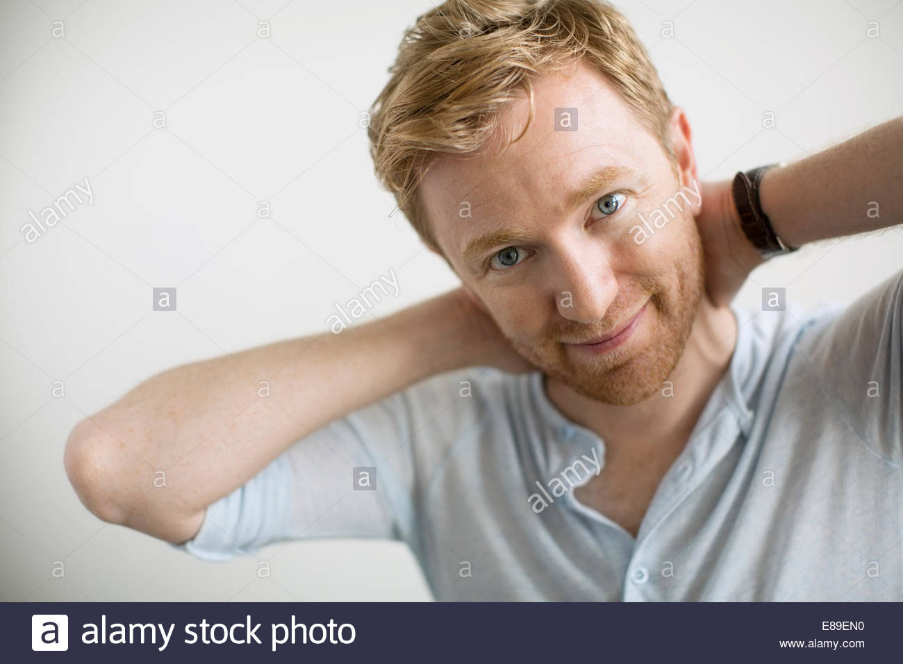 Back view man hands behind his hi-res stock photography and images - Alamy