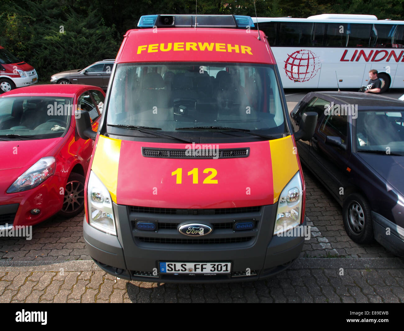 Ford Transit fire engine belonging to the Freiwillige Feuerwehr ...
