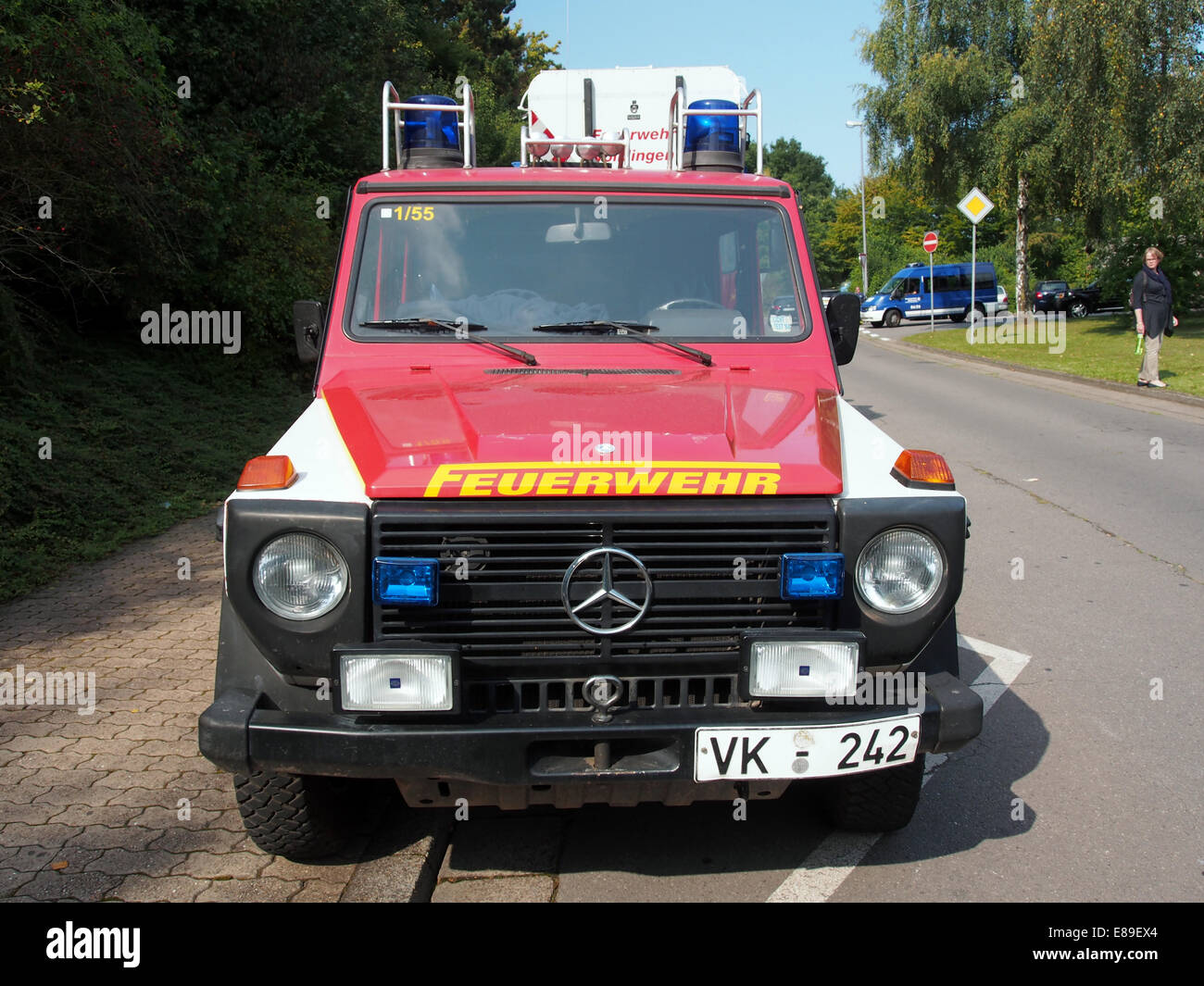 Mercedes Bachart, a fire engine from the Freiwillige Feuerwehr ...