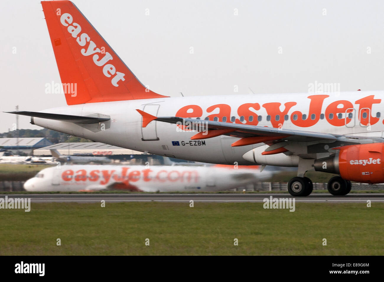 easyJet airliners at Luton airport, UK Stock Photo - Alamy