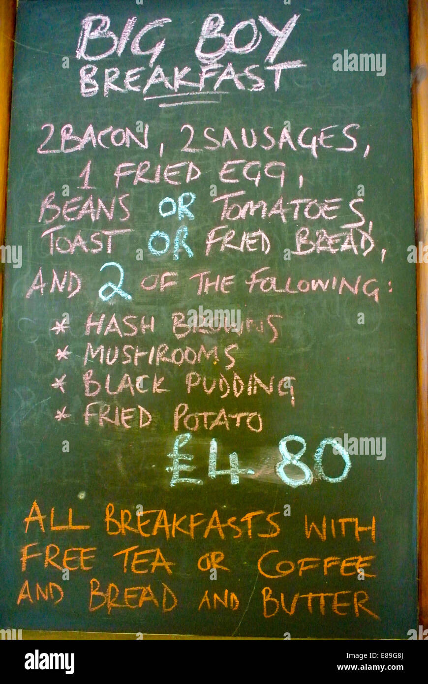 Full english breakfast sign hi-res stock photography and images - Alamy