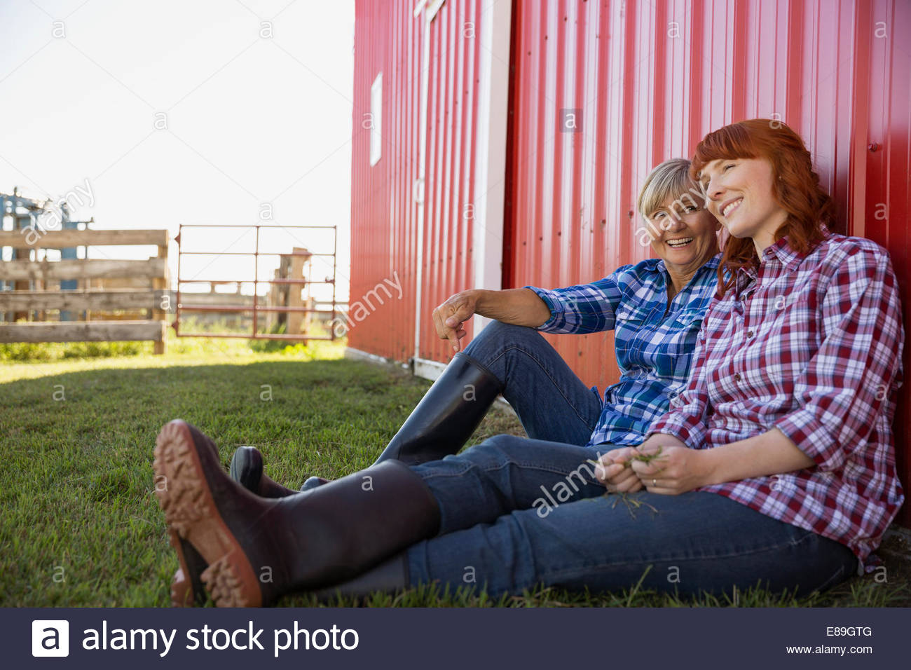 Senior woman relaxing at the farm hi-res stock photography and images ...