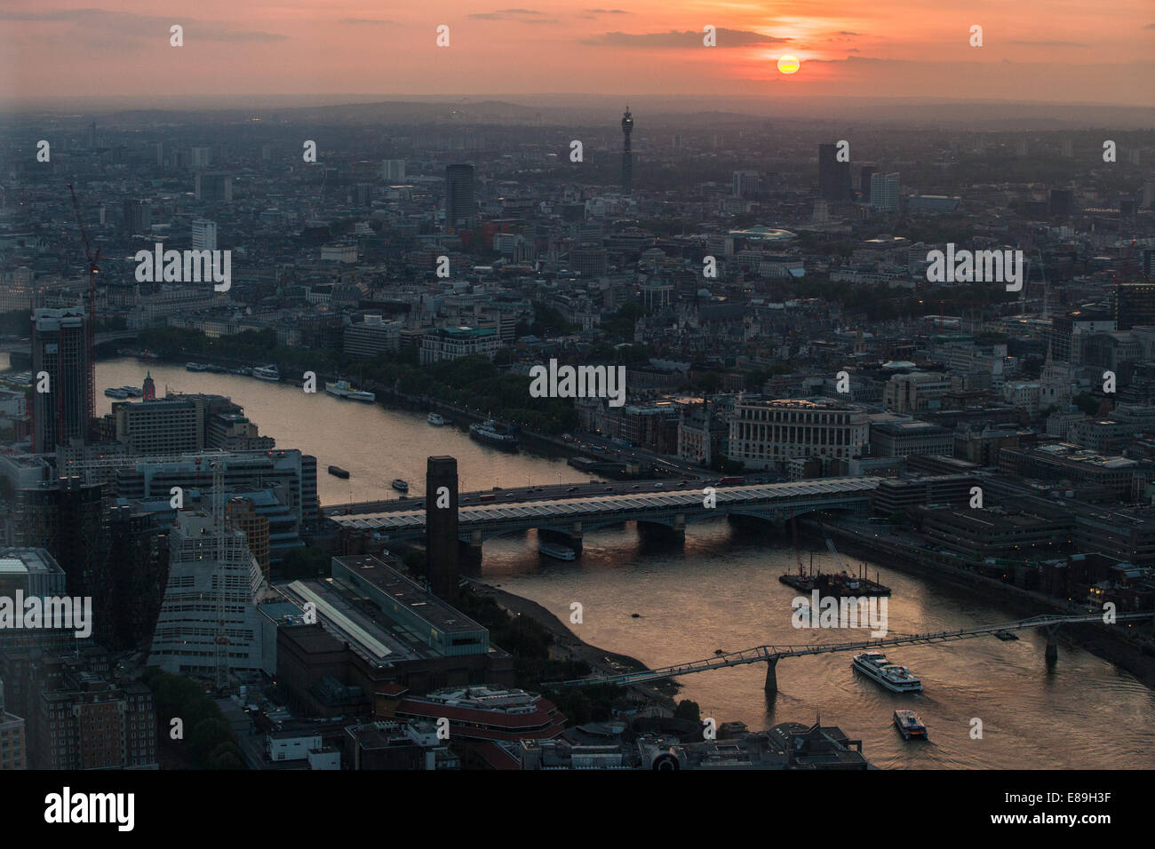 London Skyline at Sunset Stock Photo - Alamy