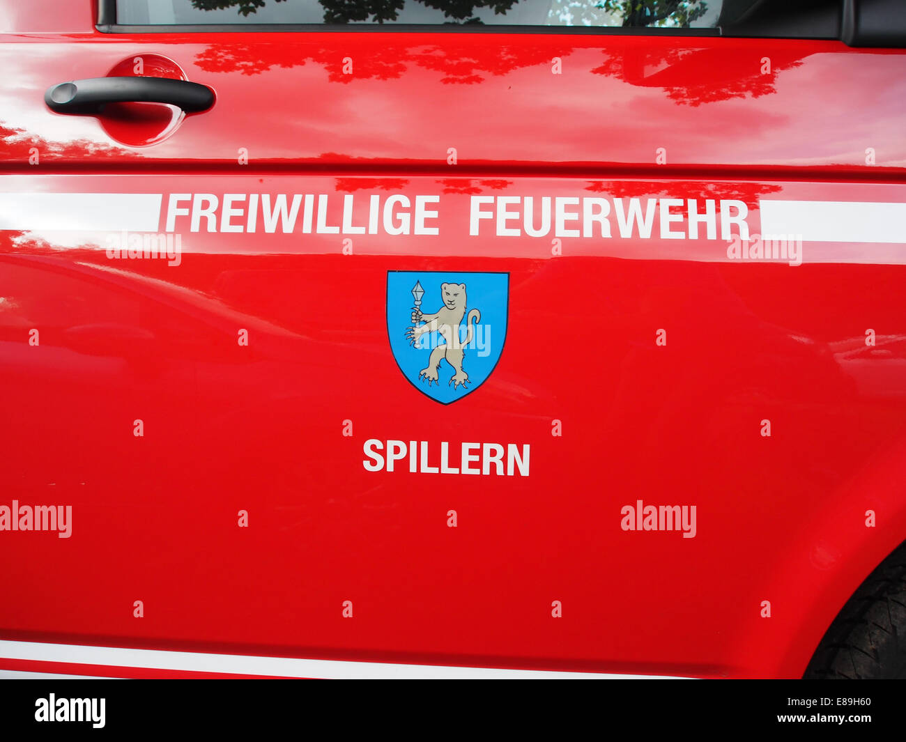 The Volkswagen fire engine, operated by Freiwillige Feuerwehr Spillern ...
