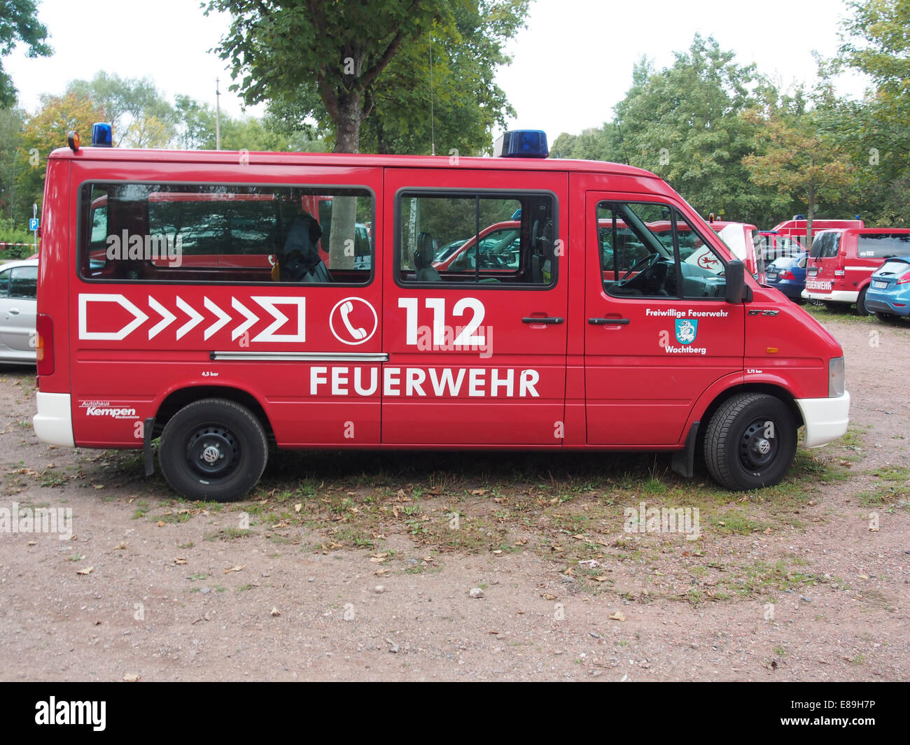 A Volkswagen fire engine, model WAC-7-MTF, operated by the Freiwillige ...
