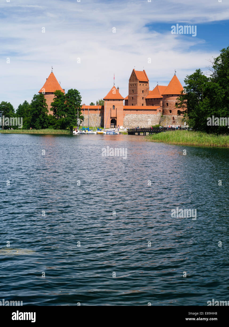 View of Trakai Castle, one of LIthuania's most famous historical ...