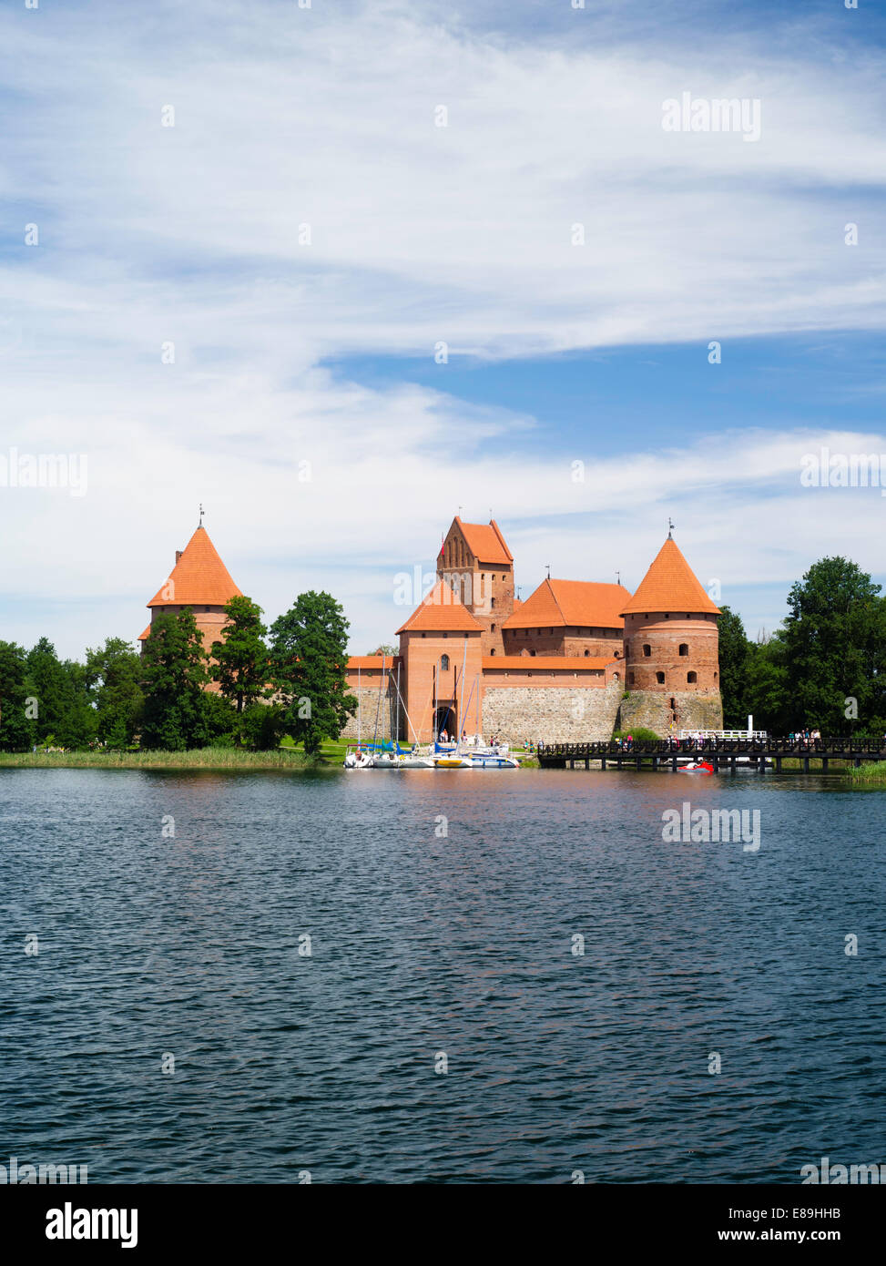 View of Trakai Castle, one of LIthuania's most famous historical ...