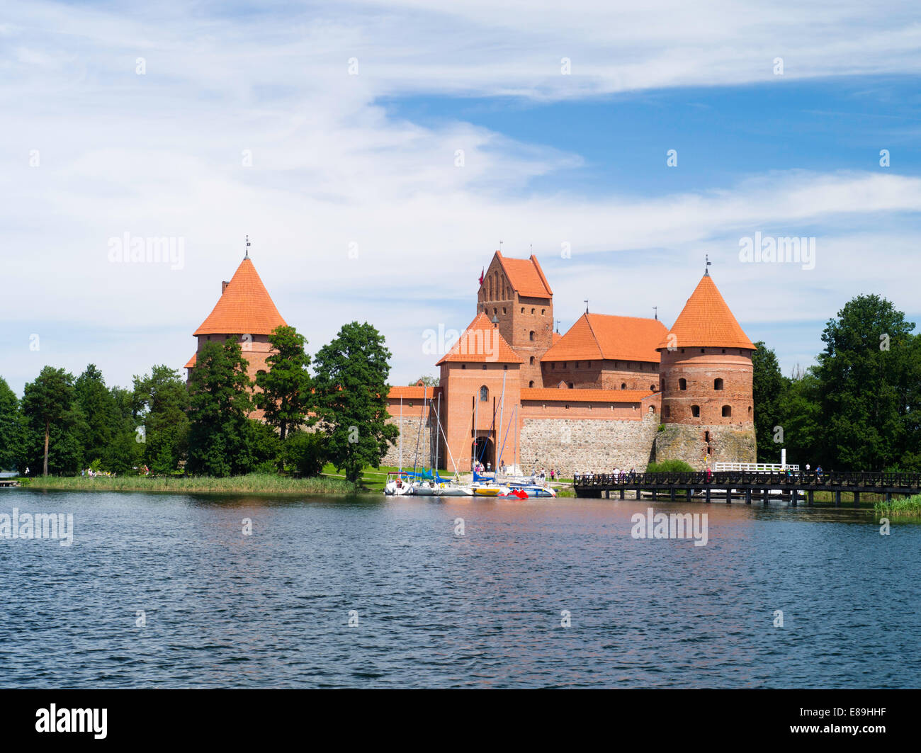 View of Trakai Castle, one of LIthuania's most famous historical ...