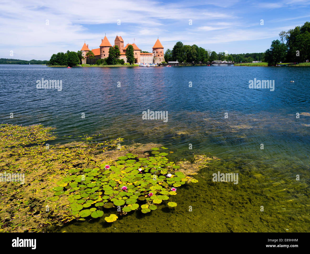 View of Trakai Castle, one of LIthuania's most famous historical ...