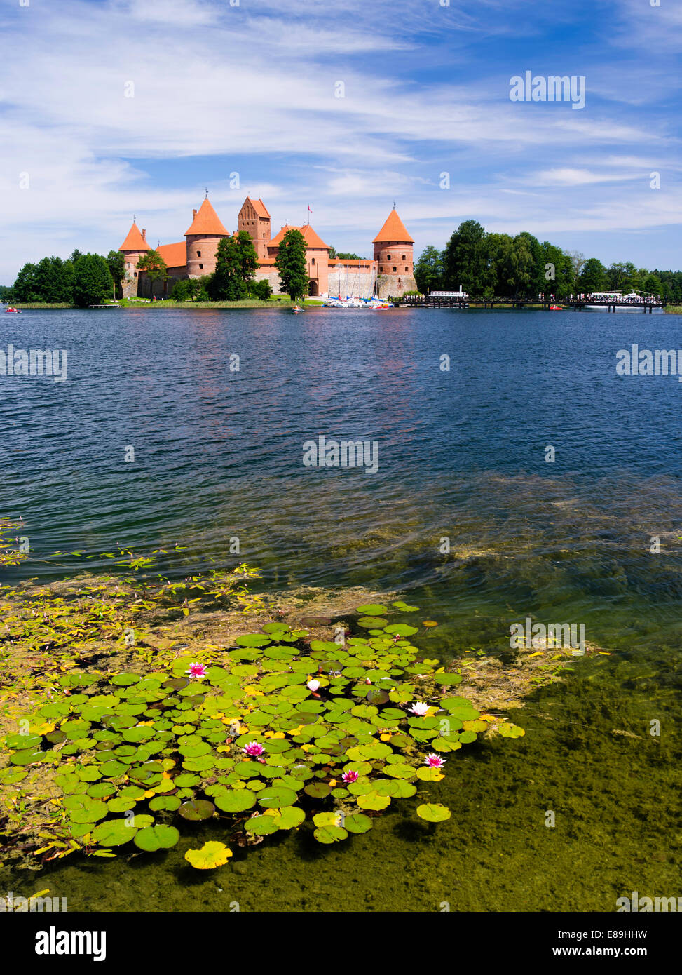 View of Trakai Castle, one of LIthuania's most famous historical ...
