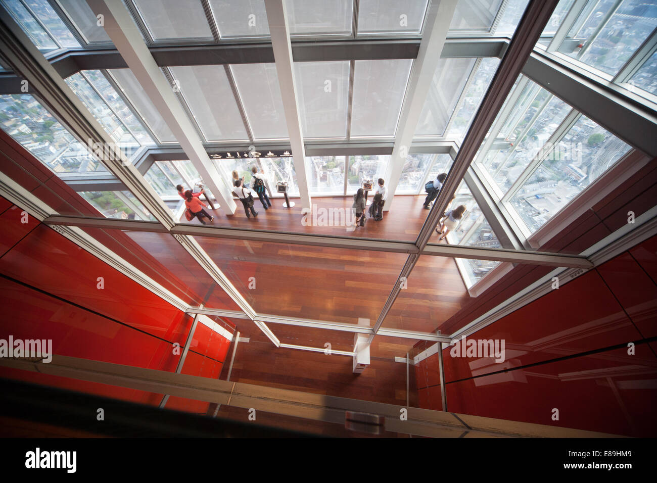 Visitors on the Shard observation deck Stock Photo - Alamy