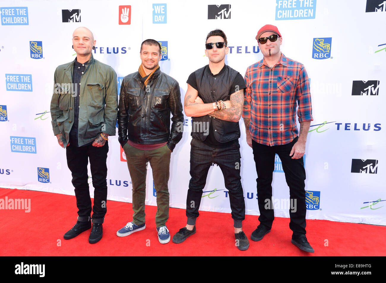 Toronto, Ontario, Canada. 2nd Oct, 2014. Members of Canadian rock band ...