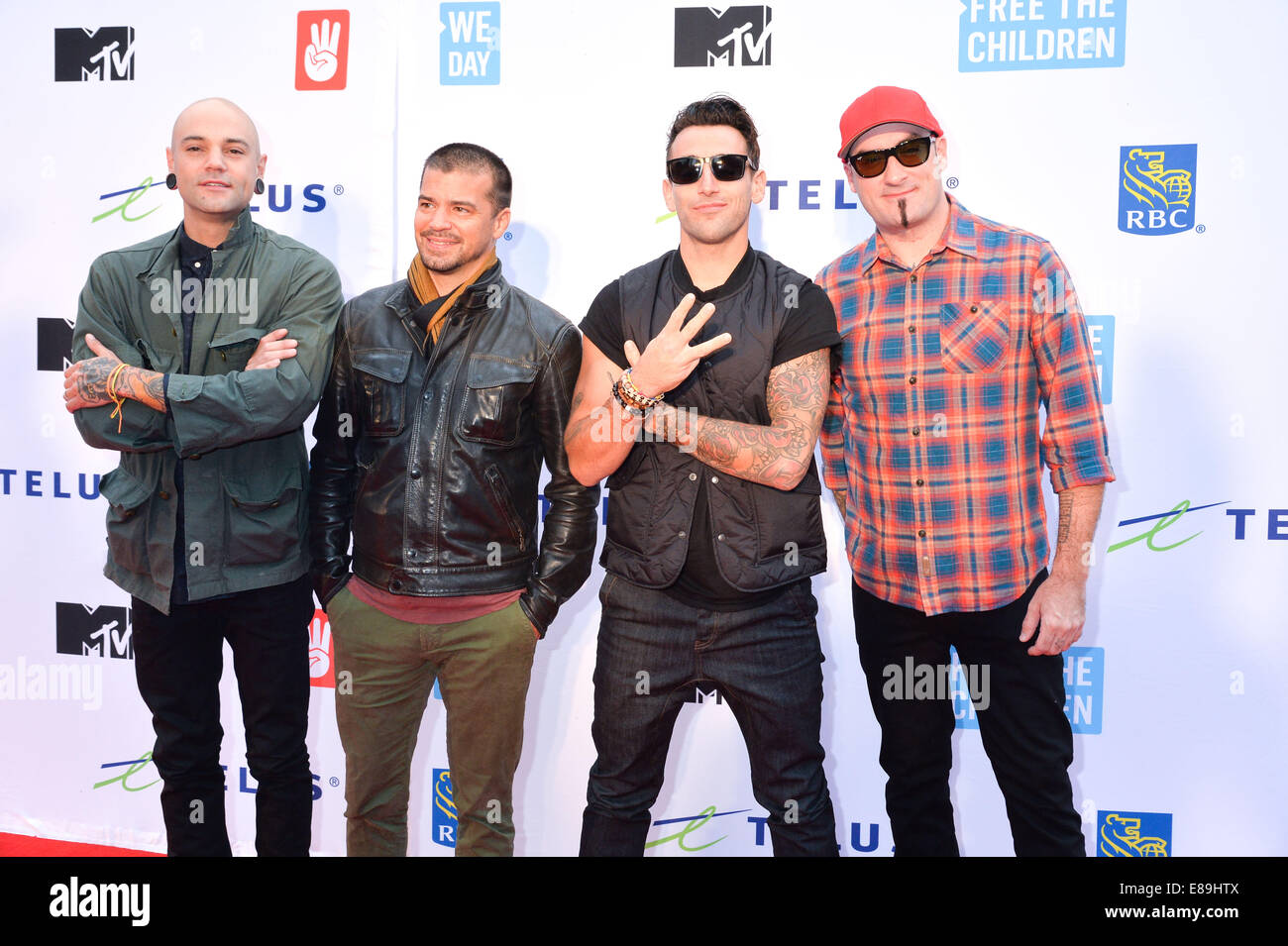 Toronto, Ontario, Canada. 2nd Oct, 2014. Members of Canadian rock band ...