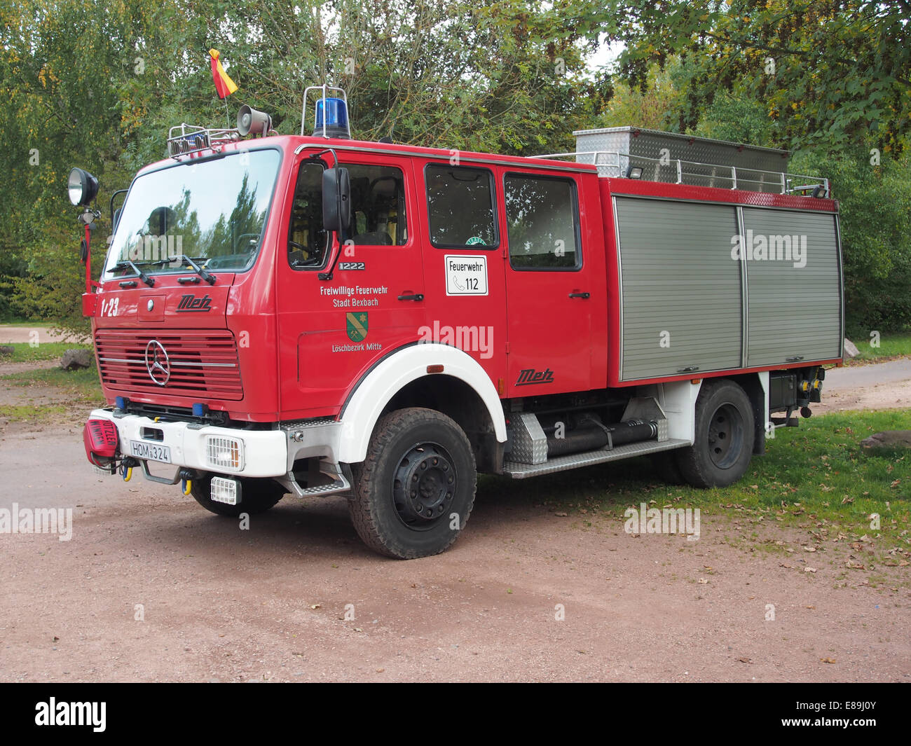 The Mercedes 1222 Metz is a fire truck used by Feuerwehr Bexbach ...