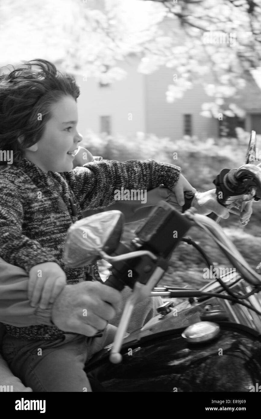 Adventure motorcycle Black and White Stock Photos & Images - Alamy