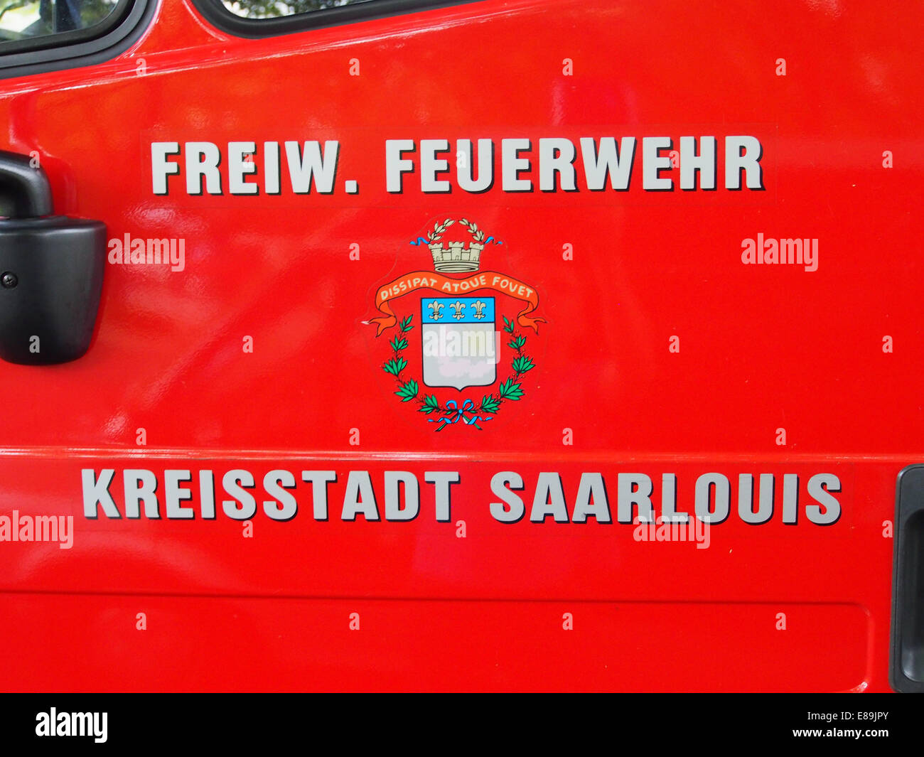 The Mercedes 1222 fire engine, part of the Freiwillige Feuerwehr ...