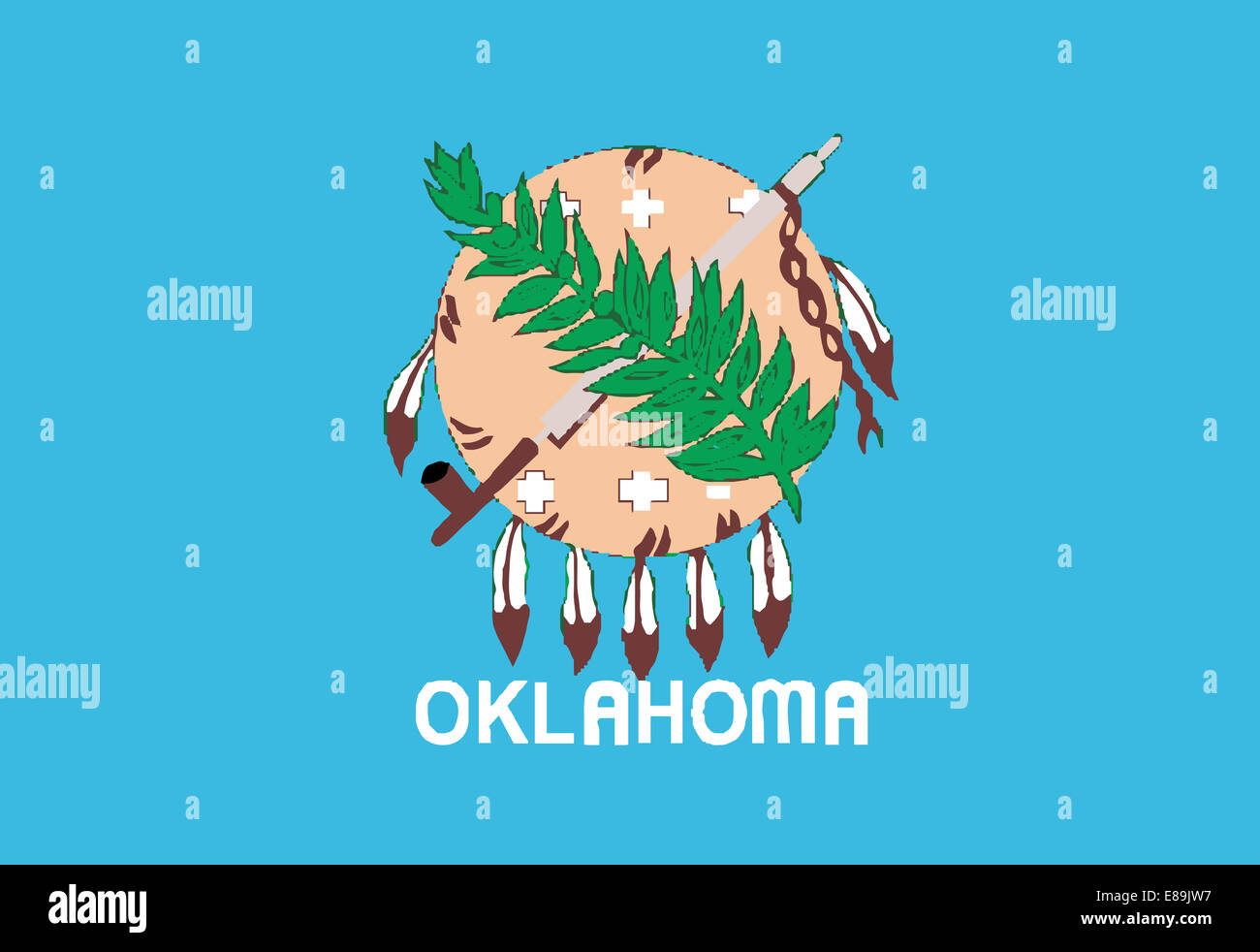 The flag of the state of Oklahoma Stock Photo - Alamy