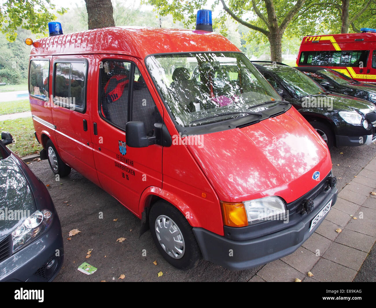 A Ford fire engine from the Saarbrücken Fire Department (Unit 15-18-1 ...