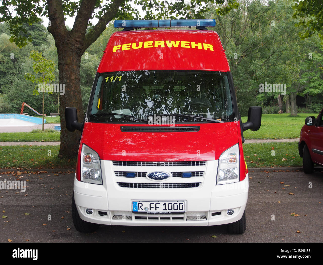 The Ford Transit, used by Freiwillige Feuerwehr Regendorf, is seen in ...