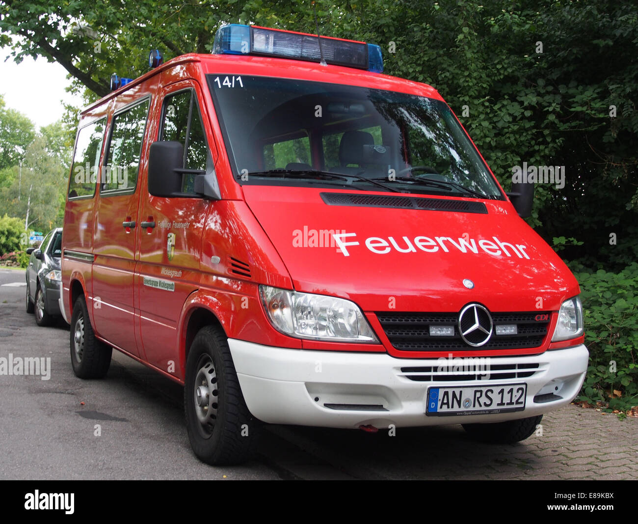 The Mercedes Sprinter is a fire engine used by the Petersaurach Fire ...