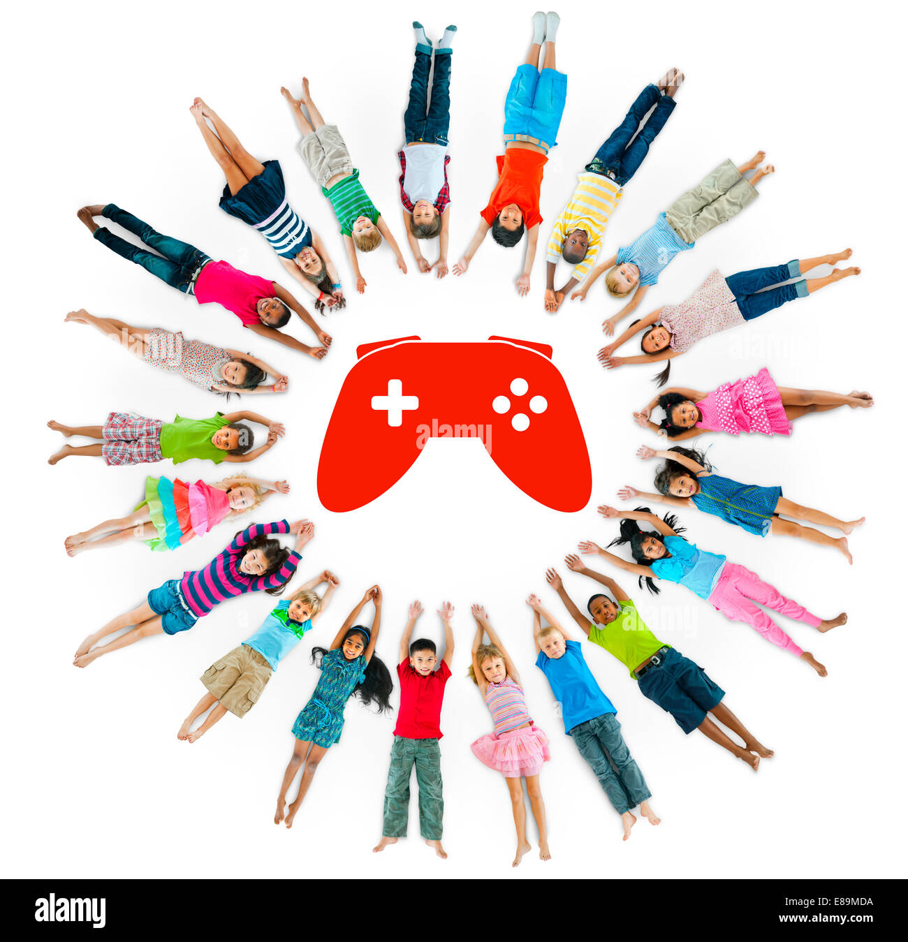 Asian children playing video game Cut Out Stock Images & Pictures - Alamy