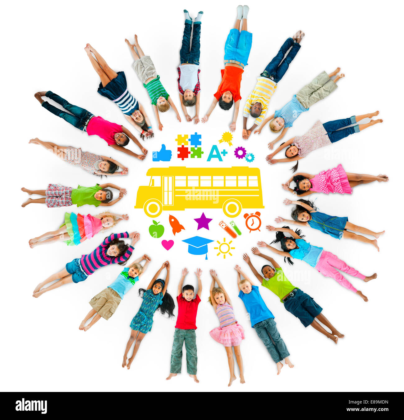 Girls team schoolbus hi-res stock photography and images - Alamy