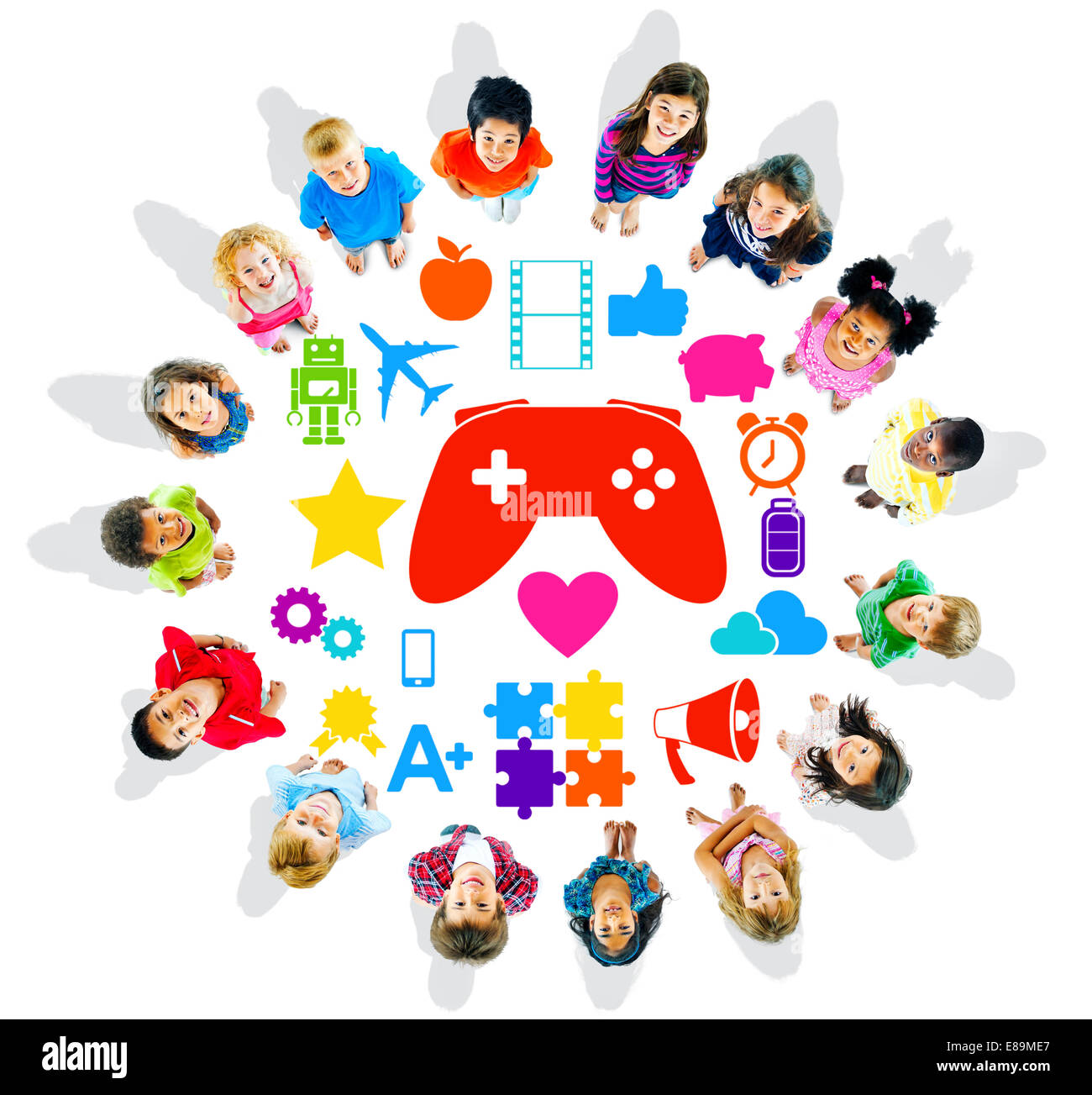 Group of Children and Play Concept Stock Photo - Alamy