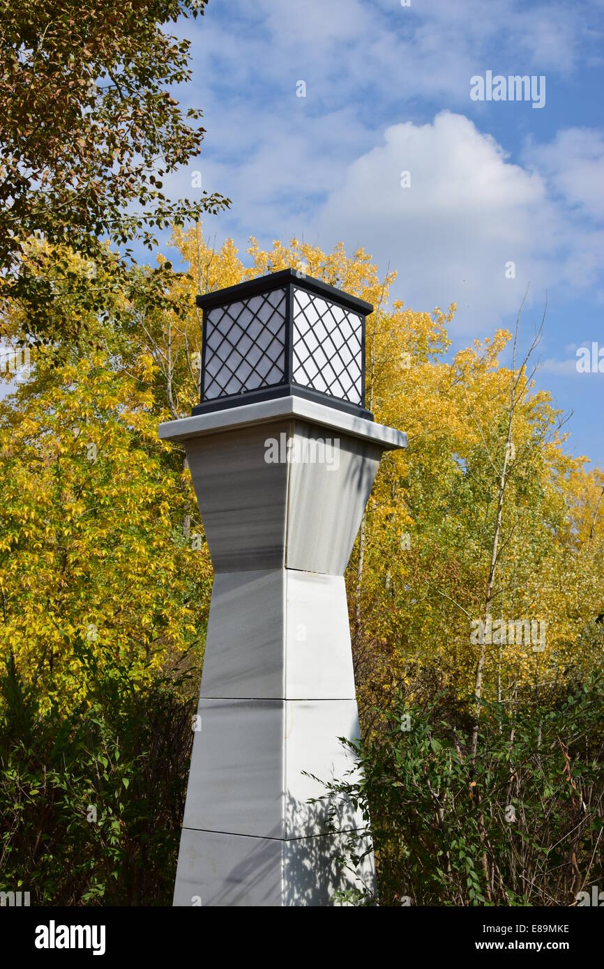 Lantern of original form on a autumn day Stock Photo - Alamy