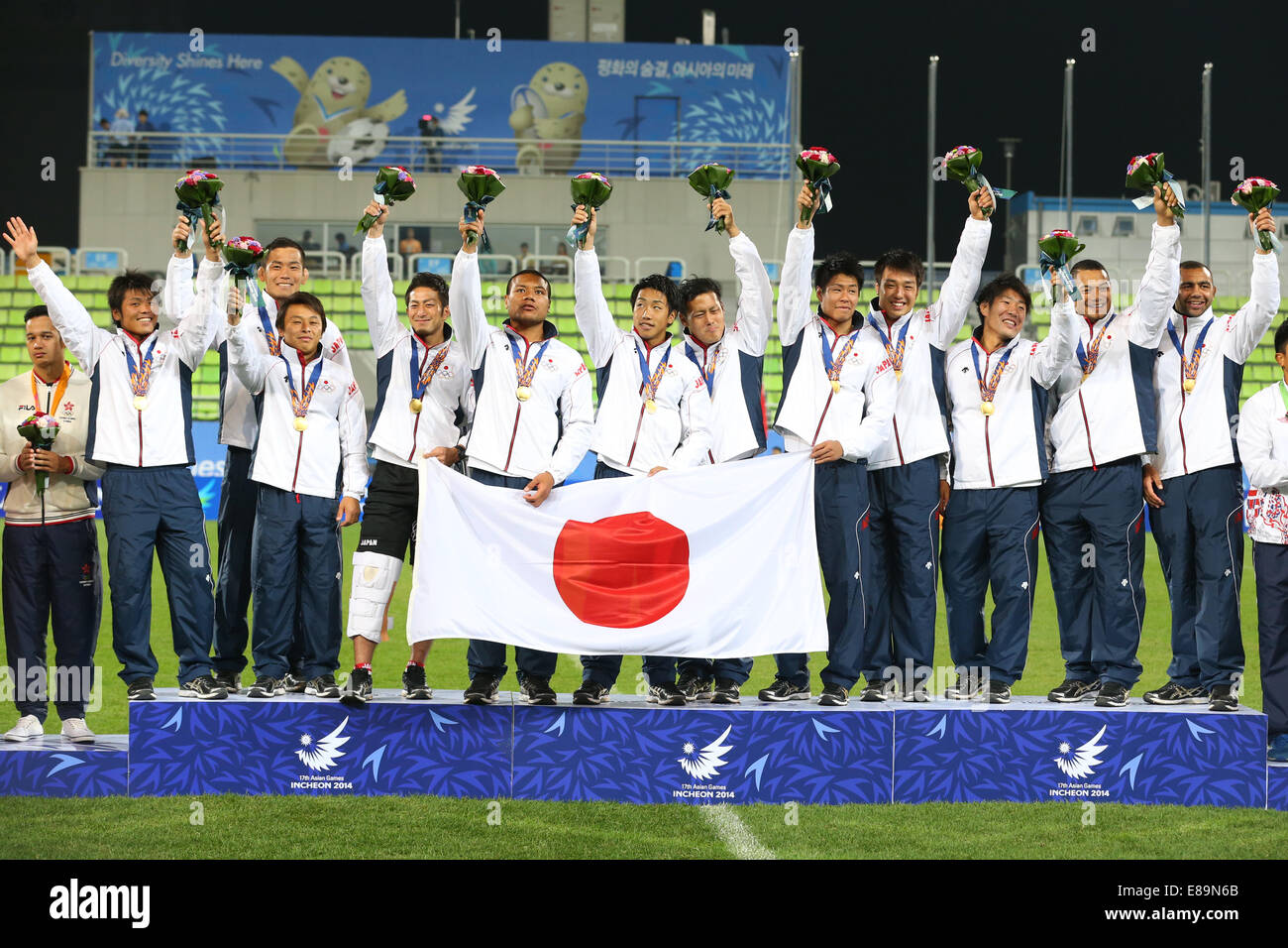Incheon, South Korea. 2nd Oct, 2014. Japan team group Rugby : Men's ...