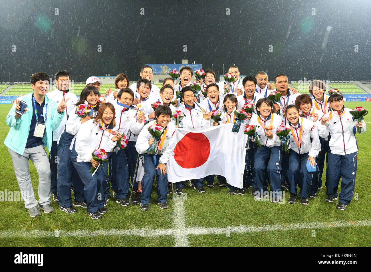 Incheon, South Korea. 2nd Oct, 2014. Japan team group Rugby : Men's ...