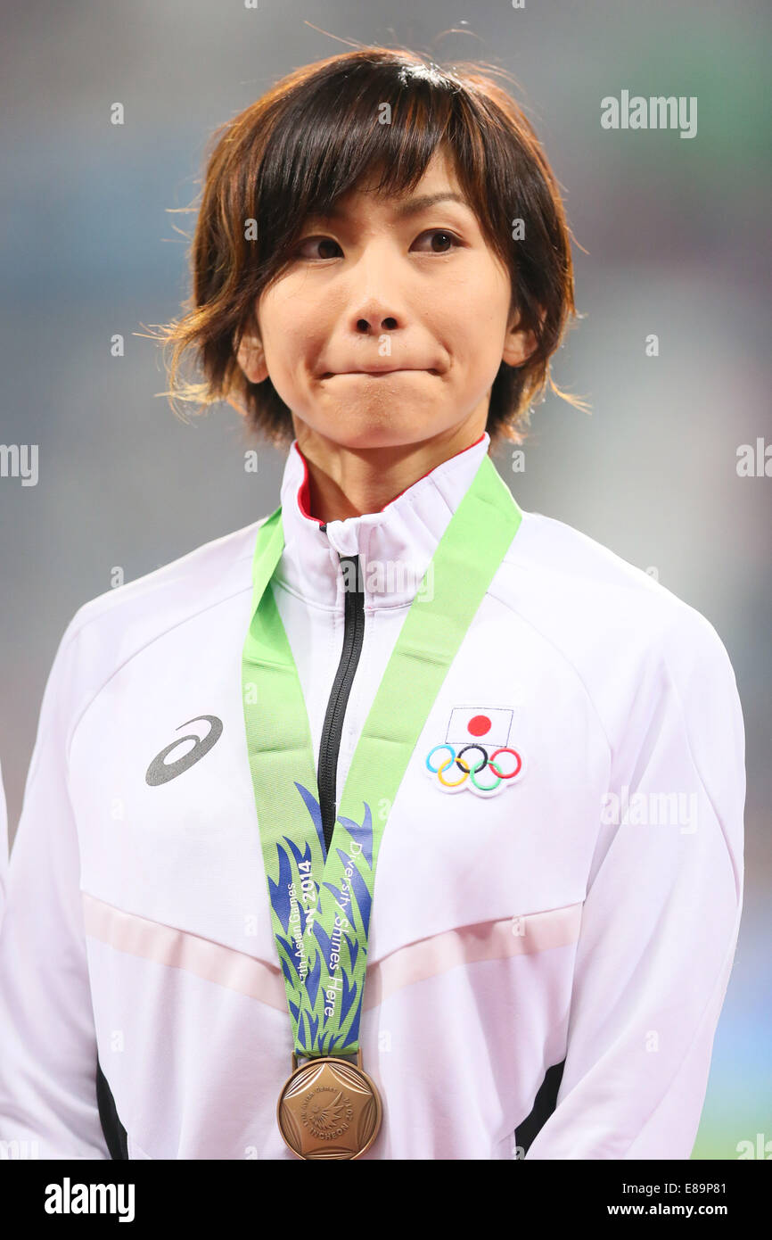 Ayako Kimura (JPN), OCTOBOR 2, 2014 - Athletics : Women's 4x100m Relay at Incheon Asiad Main ...