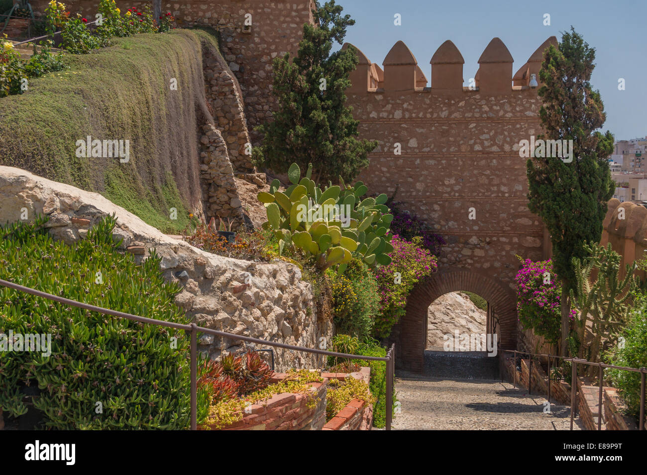 The Alcazaba of Almería, a historic Moorish fortress, features a grand ...